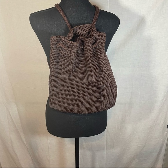 The Sak | Bags | The Sak Womens Brown Crochet Drawstring Backpack ...
